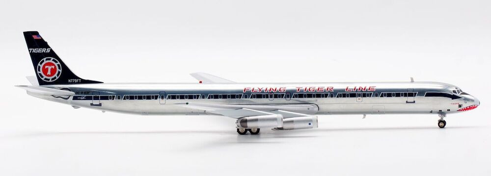 Inflight200 FLYING TIGER LINE DC-8-63F N779FT POLISHED with stand and ...