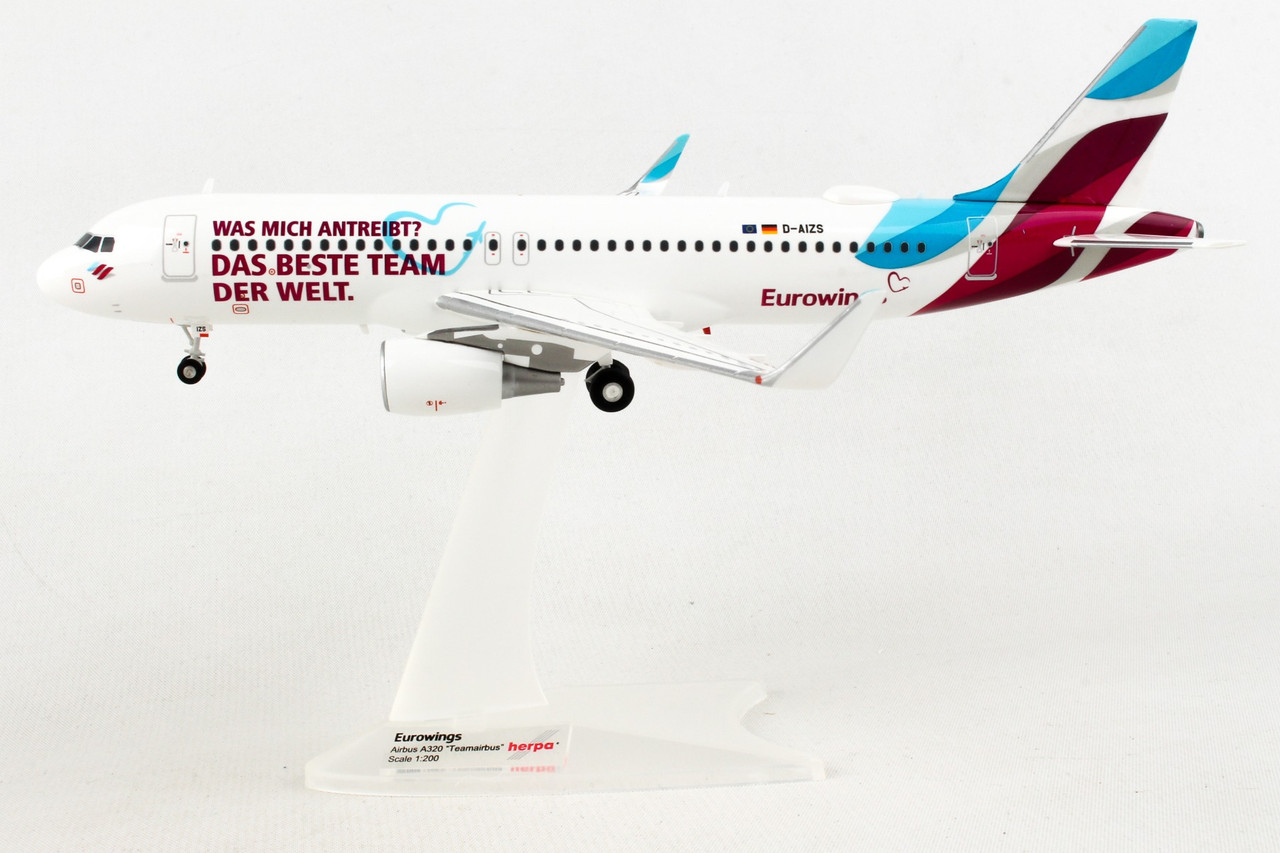 HERPA EUROWINGS A320 1/200 TEAMFLIEGER (**) - Airline Museum