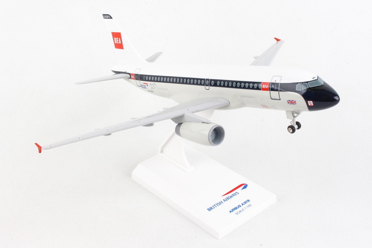 SKYMARKS BRITISH A319 1/150 W/GEAR BEA RETRO LIVERY - Collectable Jets