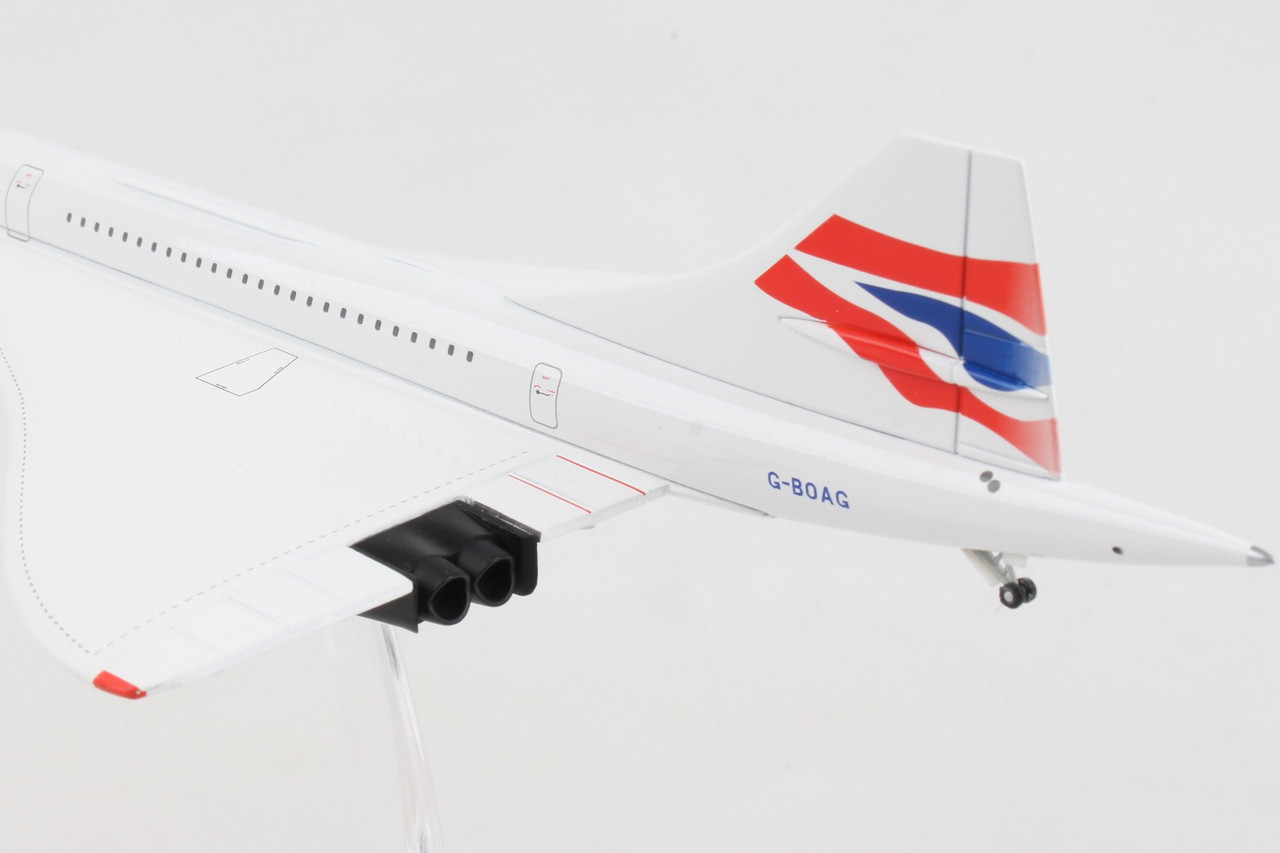 HOGAN BRITISH AIRWAYS CONCORDE TAIL#G-BOAG 1/200 DIE-CAST - Airline Museum