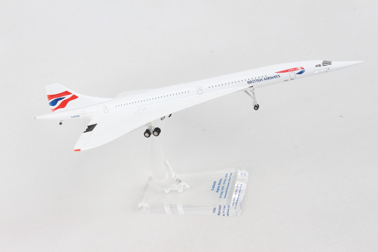 HOGAN BRITISH AIRWAYS CONCORDE TAIL#G-BOAG 1/200 DIE-CAST - Airline Museum