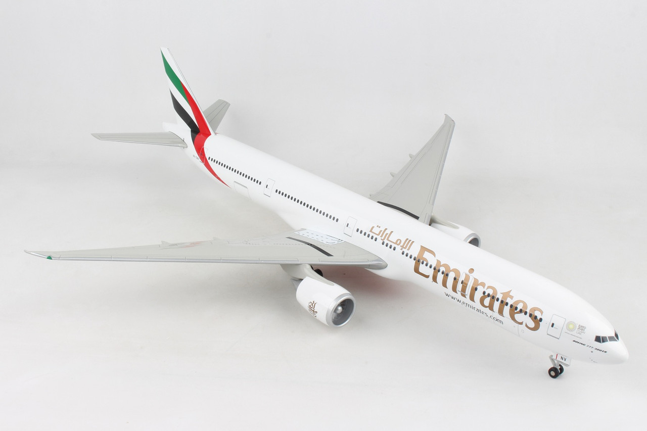 SKYMARKS EMIRATES 777-300ER EXPO 1/100 W/WOOD STAND & GEAR - Diecast ...