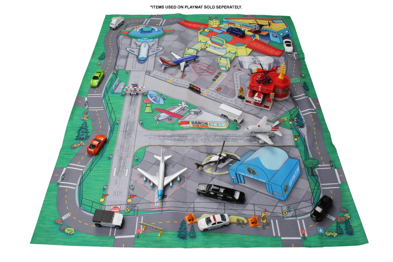 LARGE AIRPORT PLAYMAT (FELT) 41 1/4 X 31 1/2 INCHES