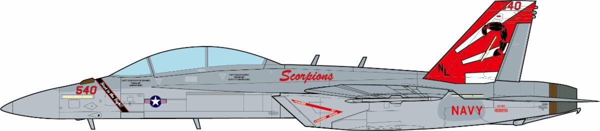 JC Wings EA-18G Growler U.S. NAVY, VAQ-132 Scorpions, 2021 JCW-72-F18 ...