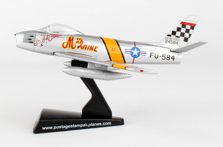 POSTAGE STAMP F-86 SABRE MIG MAD MARINE 1/110 - Diecast Airplane