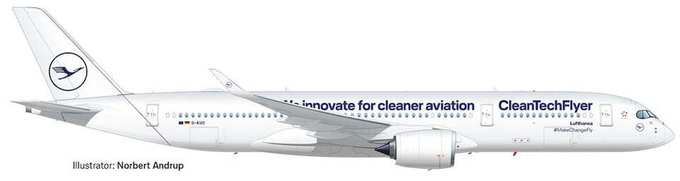 Herpa Lufthansa A350-900 Clean Tech Flyer HE536653 1:500