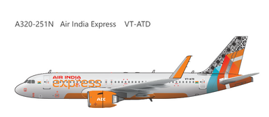 Panda Models Air India Express A320-251N VT-ATD 1:400