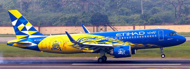 JC Wings Etihad Airways Airbus A320NEO "Chennai Super Kings" Reg: A6 ...