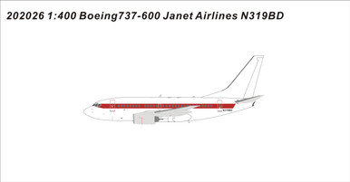 Panda Models EG&G (Janet Airlines) B737-600 N319BD 202027 1:400