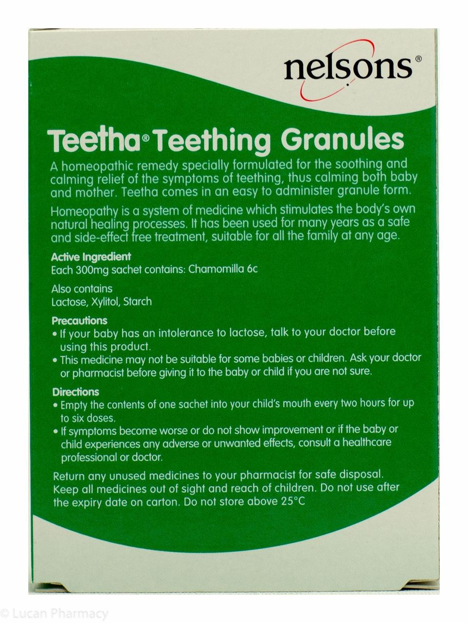 Nelsons® Teetha® Teething Granules - 24 Sachets - Lucan Village Pharmacy