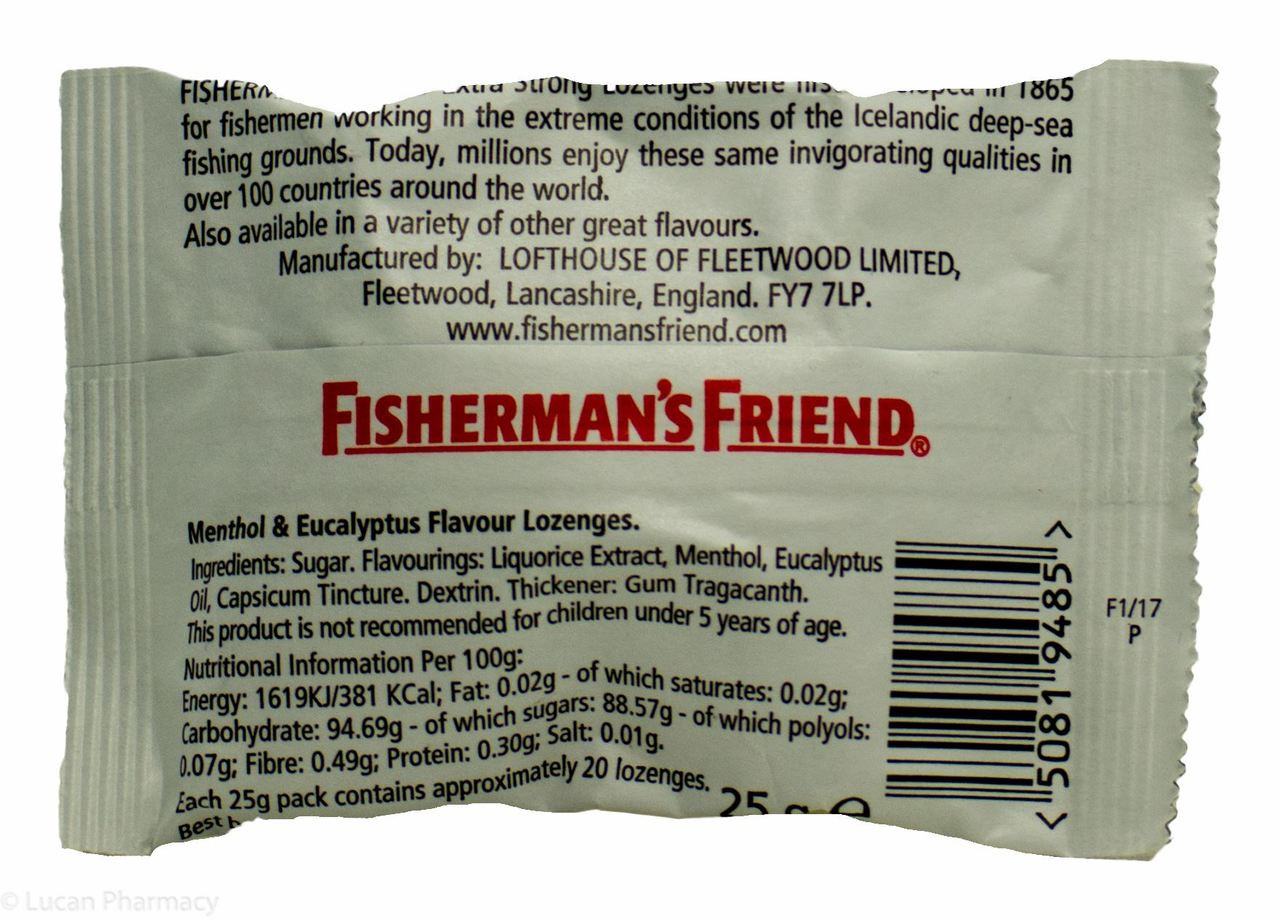 Fisherman's Friend® Original Menthol and Eucalyptus Flavour Lozenges ...