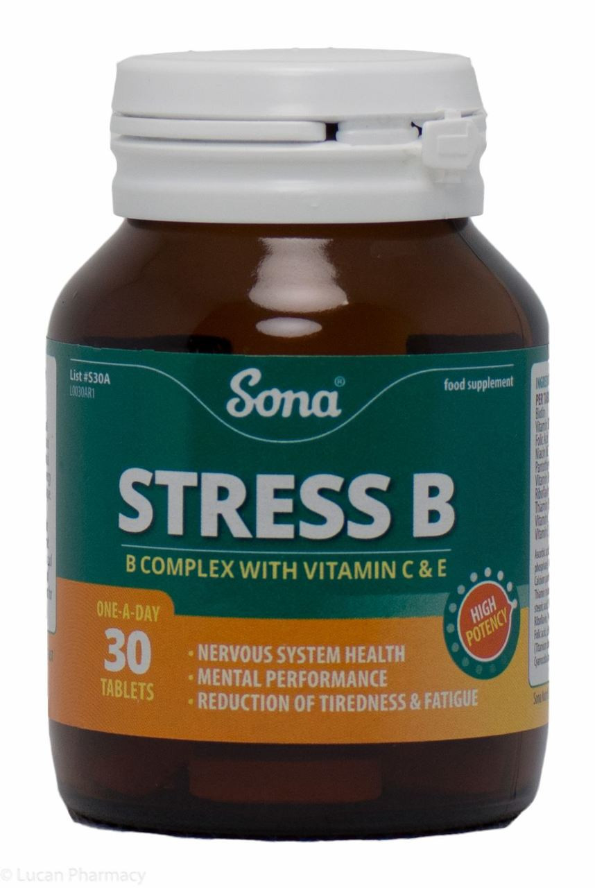 Sona® Stress B Complex with Vitamin C & E – 30 Tablets - Lucan Village ...