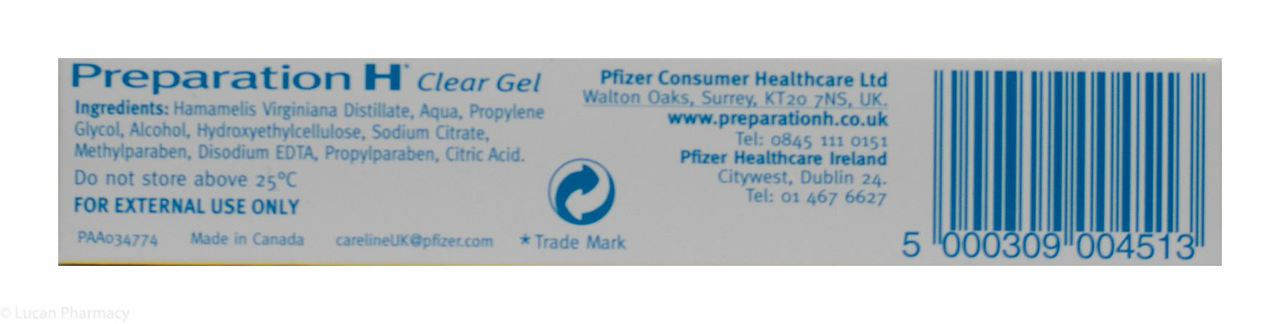 Preparation H™ Clear Gel – 25g #P - Lucan Village Pharmacy