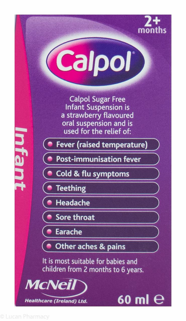 Calpol® 2Months+ Sugar Free Oral Suspension Strawberry Flavour - 60ml # ...