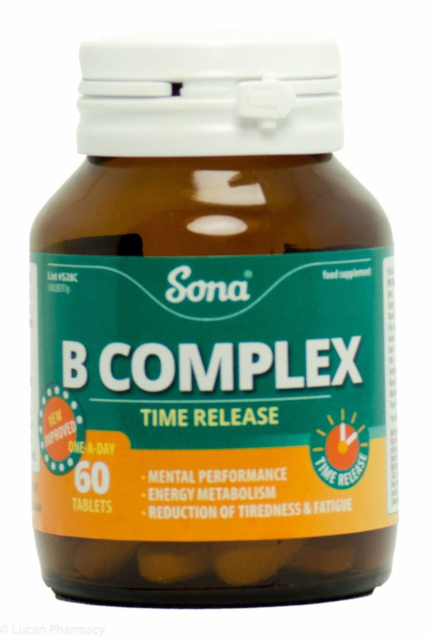 Sona® B Complex Time Release - 60 Tablets - Lucan Village Pharmacy
