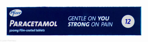 Pfizer Paracetamol 500mg Film-Coated tablets - 12 Tablets #P - Lucan ...