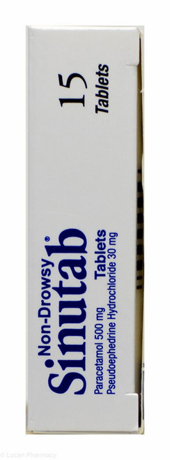 Sinutab® Non-Drowsy Tablets – 15 Tablets #P - Lucan Village Pharmacy