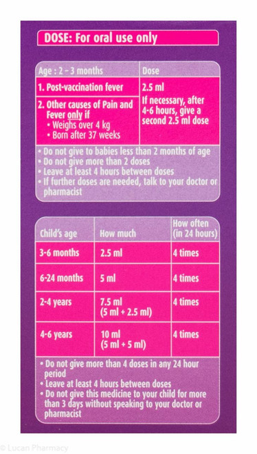 Calpol® 2Months+ Sugar Free Oral Suspension Strawberry Flavour - 60ml # ...