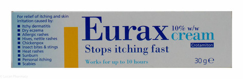 Eurax 10% w/w Cream Crotamiton – 30g #P - Lucan Village Pharmacy