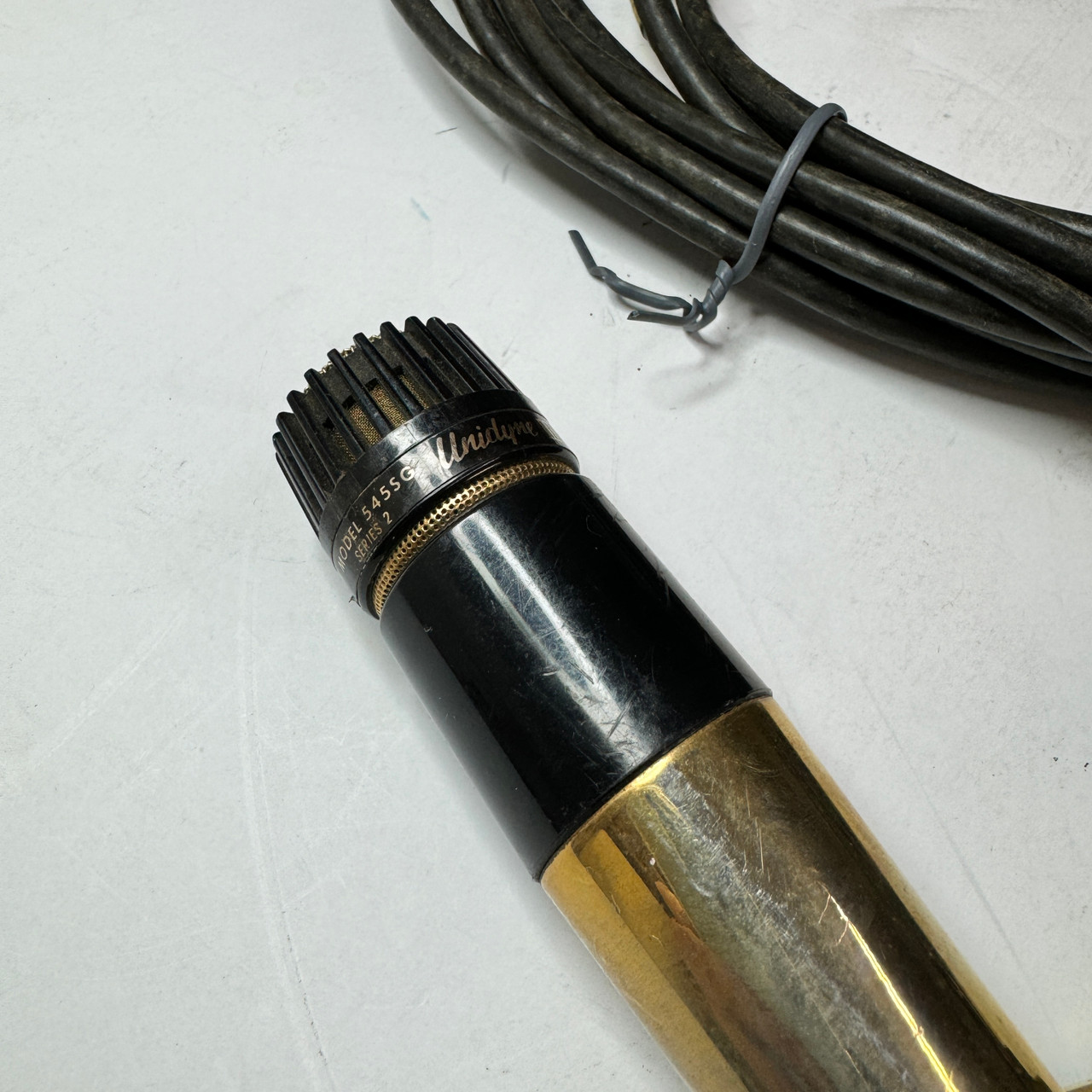 70's Shure S45SG Unidyne III Gold USA made cardioid dynamic microphone