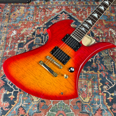 1998 Fernandes Burny MG-85X MIJ Flame Top Mockingbird Style w/OHSC - 6. ...