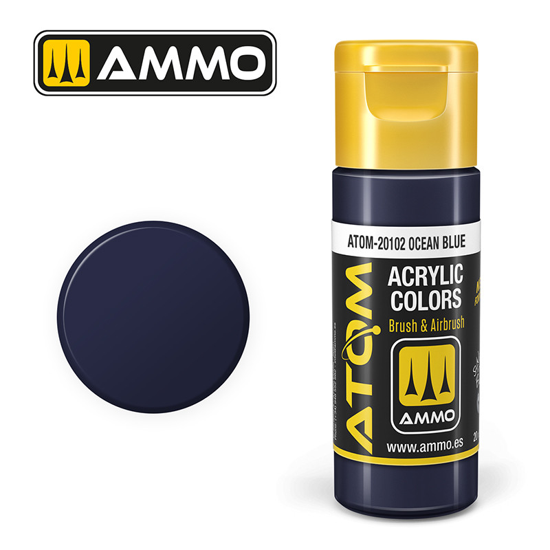 AMM20102 - ATOM Acrylic Paint: Ocean Blue FS25042 - ANA606 20ml ...