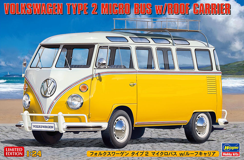 1/24 Volkswagen Type 2 Micro Bus w/Roof Carrier - HAS20689 - Brookhurst ...