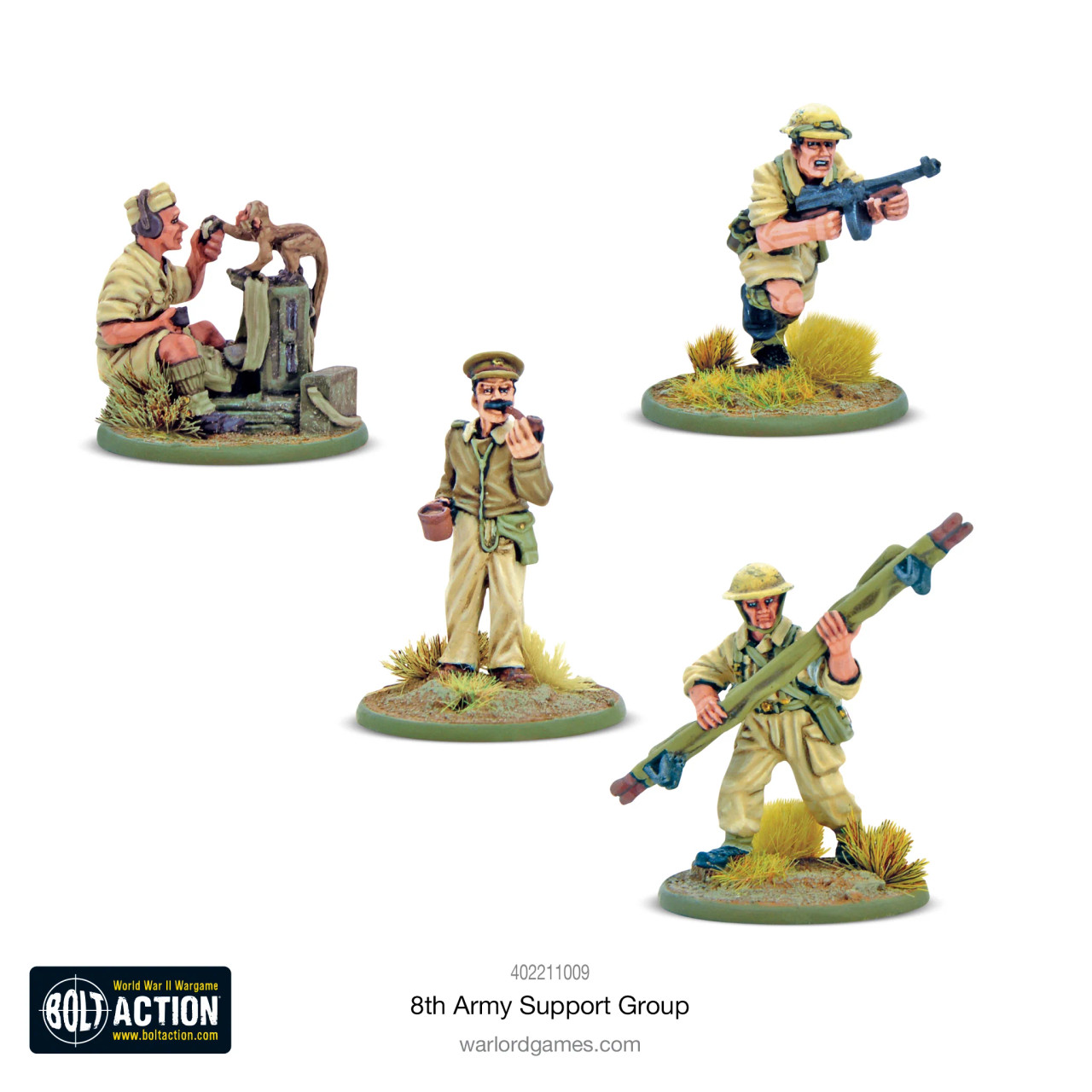 Bolt Action: British - 8th Army Support Group (HQ, Mortar & MMG ...