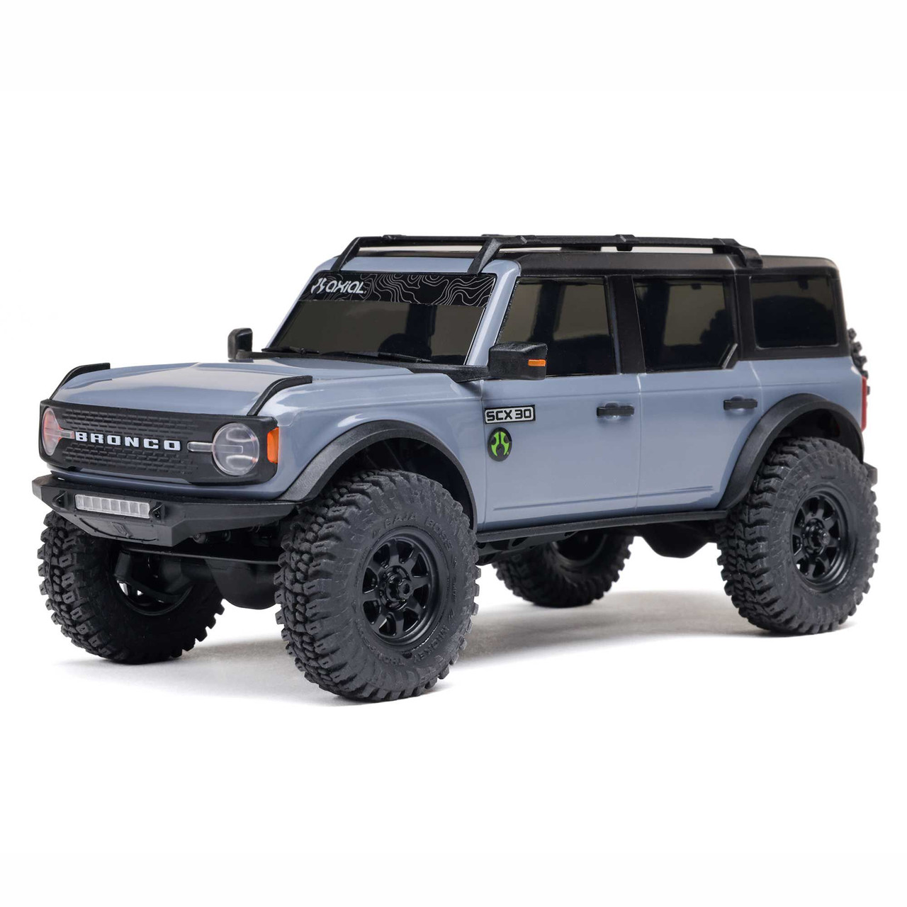 1/30 SCX30 Ford Bronco 4X4 RTR Brushed Rock Crawler, Gray - Brookhurst ...
