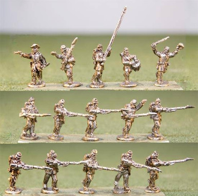 OG15ACW023 - Union Infantry Charging / Level Muskets / with Command ...