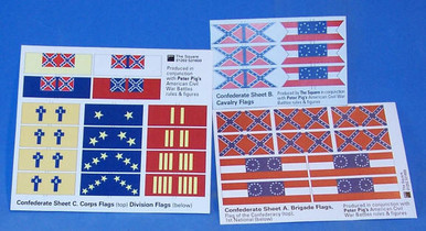PIG02FLAG2 - ACW CONFEDERATE FLAG SET - Brookhurst Hobbies