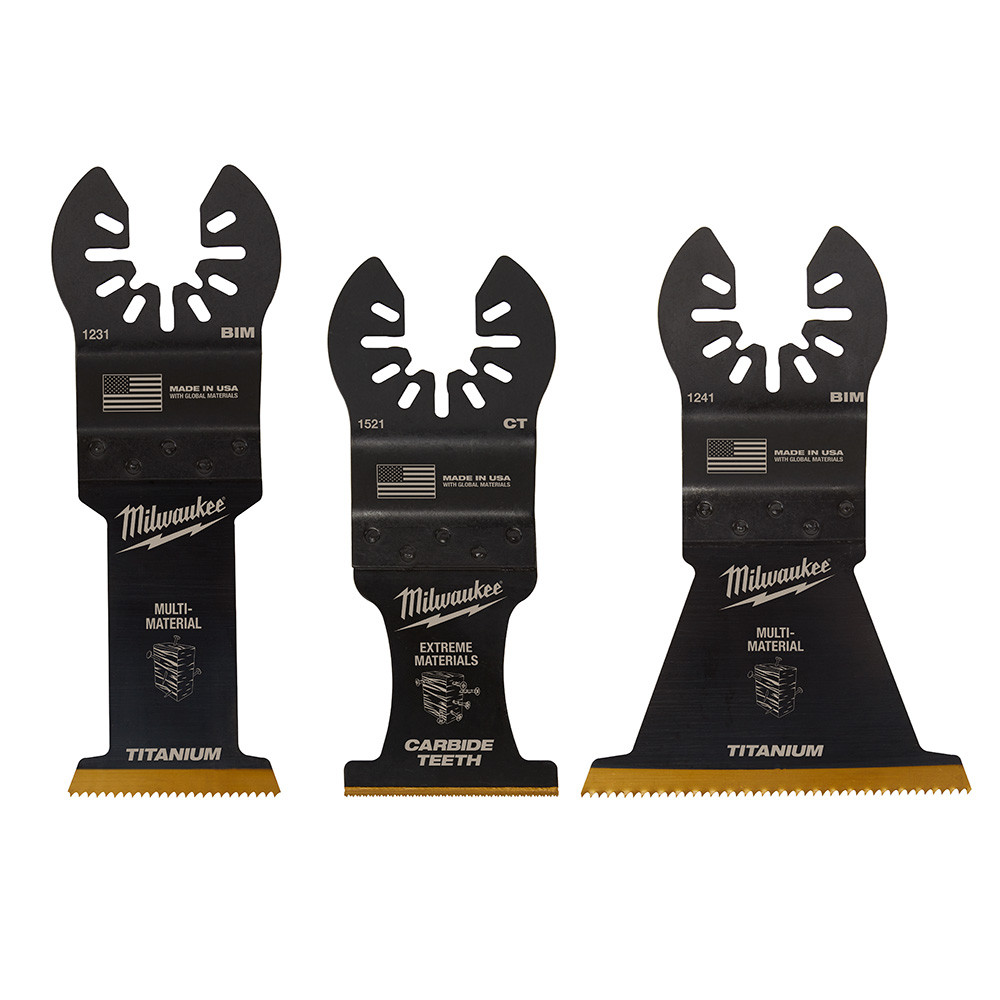 Milwaukee 49-10-9005 Milwaukee OPEN-LOK 3PC MULTI-MATERIAL CUTTING MULTI-TOOL BLADE VARIETY PACK ...