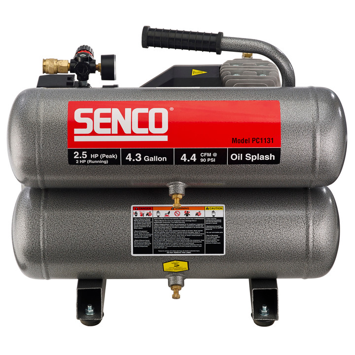 Senco PC1131 2 HP, 4.3 Gallon Twin Tank Air Compressor