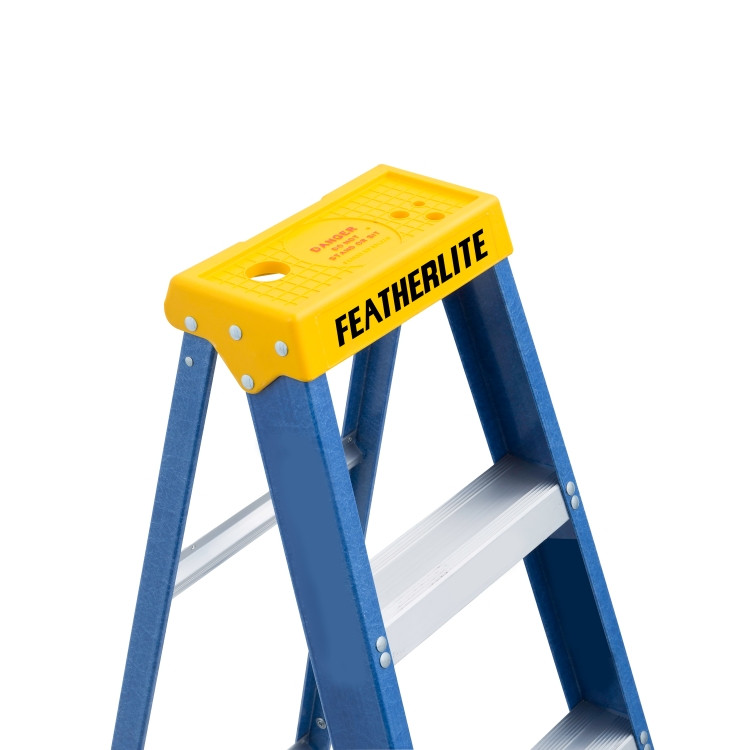 Featherlite Ladders 4' 6304 Fiberglass Step Ladder, Type I, 250 Lb Load ...