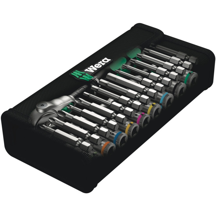 Wera 05004016001 8100 SA 6 Zyklop Speed Ratchet Set, 1/4 In. Drive ...