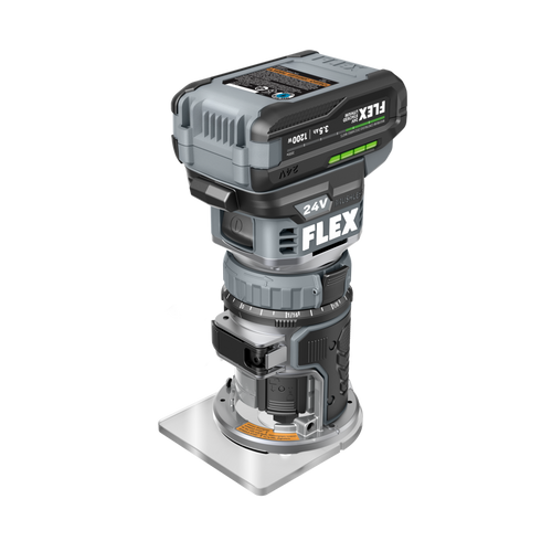 Flex FX4221-1F 24V Trim Router Stacked Lithium Kit - TEGS Tools & Machinery