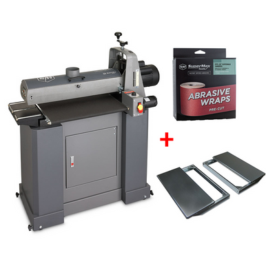 SuperMax 72550 25-50 Drum Sander On Closed Stand w/BONUS Folding Tables ...