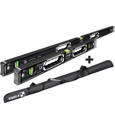 Stabila 37300 Spirit Level Set 196-2 Dark Shadow 48/16 In. 2-piece Set ...