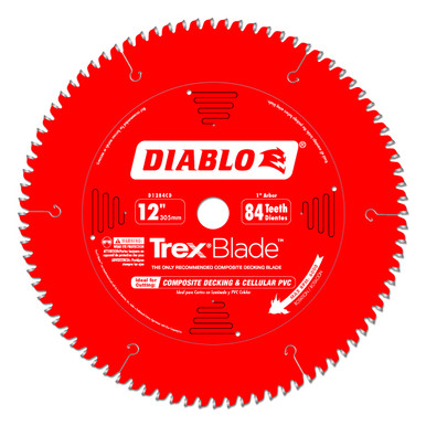 Diablo D1284CDC 12 In. X 84 Tooth Composite Material/Plastics TrexBlade