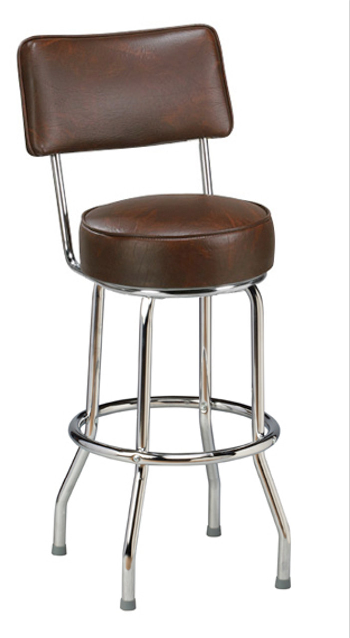 Bar stool with silver ring on back store