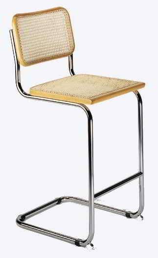 Classic Breuer Bar Stool | Upholstered Bar Stool with Back