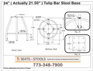 Tulip Chair Base | Bar Stool Base Replacement | Seats and Stools