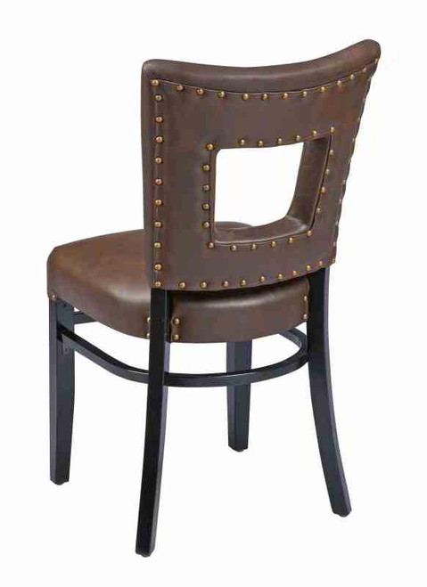 Open Back Dining Chair | Upholstered Wood Chair