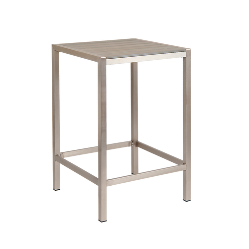 Aluminum Slat Top Patio Table | 30" x 30" Outdoor Table