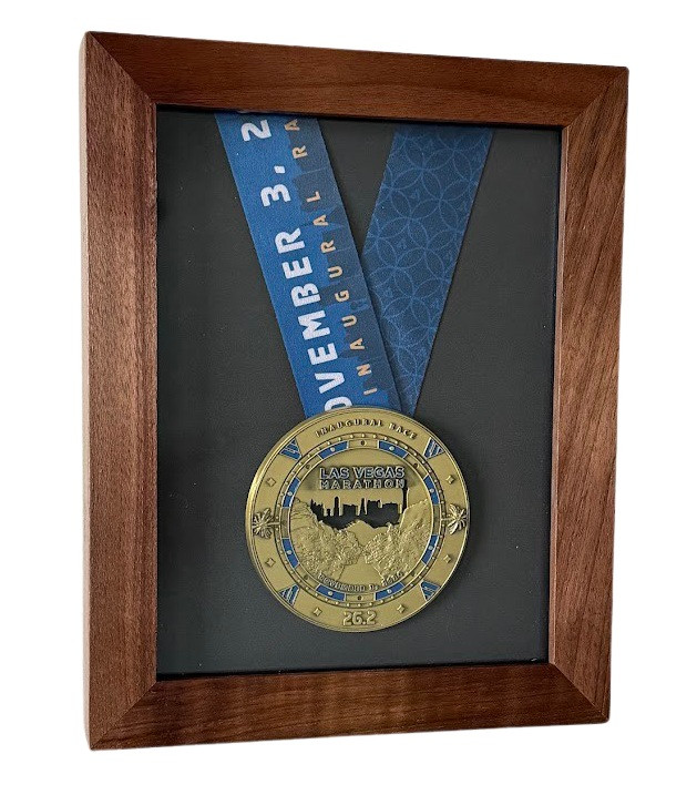 Black Walnut Medal Display Frame – Solid Wood & Acrylic Showcase for ...