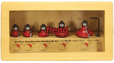 Freud Round Over/Beading Bit Set, 1/4" Shank, 5pc - Paxton/Patterson