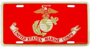 USMC License Plate