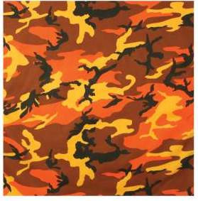 Rothco Bandana Savage Orange Camo - Army Surplus Warehouse, Inc.