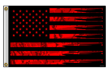 Flag with Bullets Red - Army Surplus Warehouse, Inc.