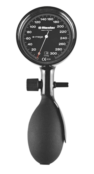 Riester 1375-150 E-mega Aneroid Sphygmomanometer Black